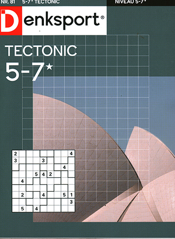 Denksport Tectonic - 5-7* 81 2022 online bestellen bij Aboland